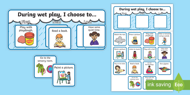 At Wet Play I Choose Choice Cards (creat de profesori)