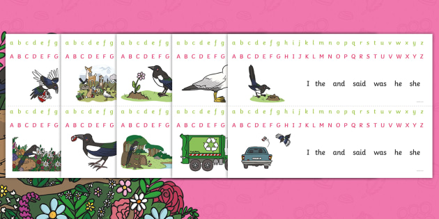 The Messy Magpie Alphabet Strips