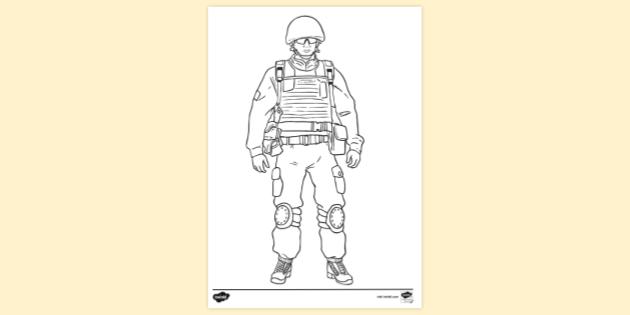 soldier coloring pages for preschoolers