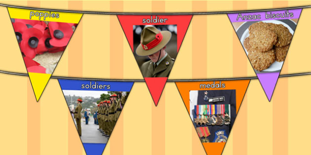 Anzac Day Photo Display Bunting (teacher made)
