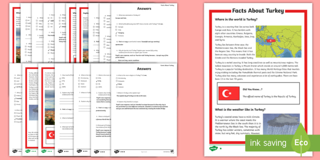 LKS2 Turkey Differentiated Reading Comprehension Activity
