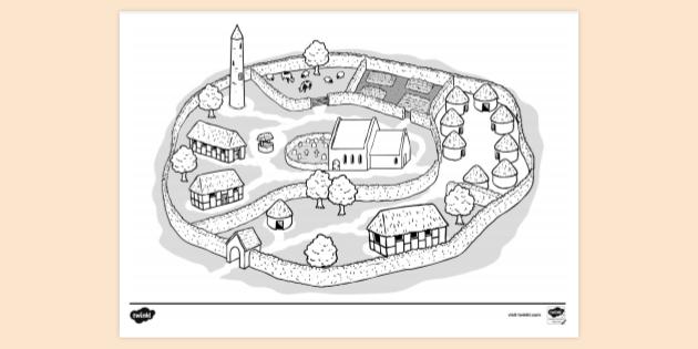 FREE! - Plan of a Monastery Colouring | Colouring Sheets