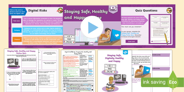 Digital Wellbeing: Safe Healthy and Happy Online Lesson Pack