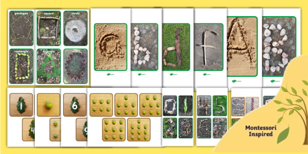 Montessori- Nature-Themed Alphabets and Numbers Pack
