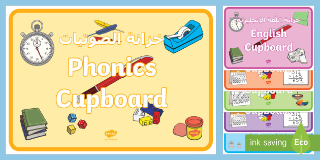 Classroom Cupboard Display Posters Arabic/English