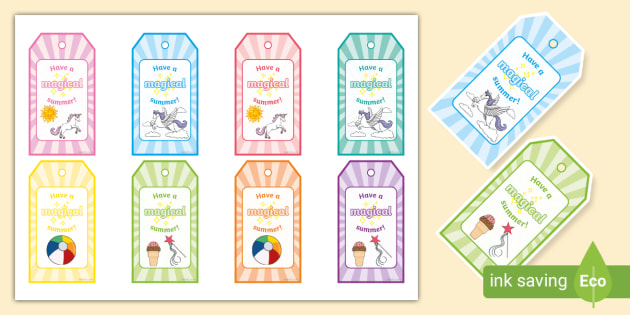Have a Magical Summer Gift Tags (teacher made)