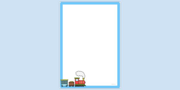 FREE! - Train Page Border | Page Borders | Twinkl