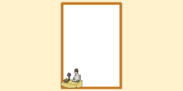Simple Blank Homework Page Border | Page Borders | Twinkl