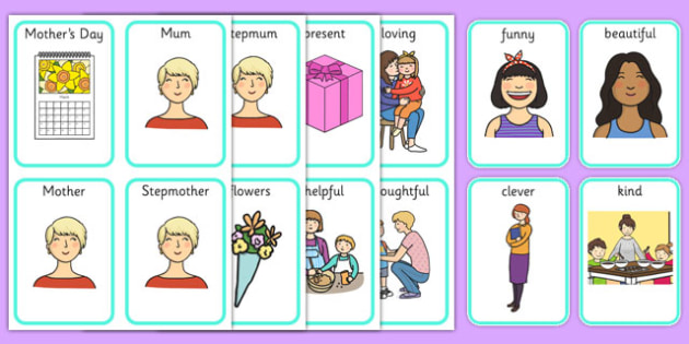 Mother's Day Playing Cards - ESL Mother's Day Card Game