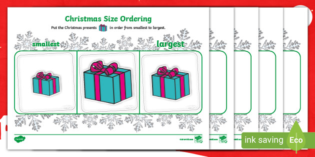👉 Christmas Size Ordering Activity (teacher made)