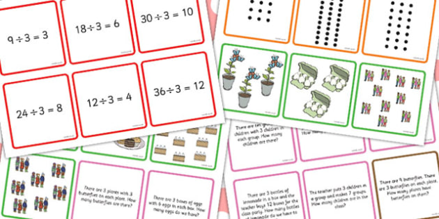 Times and Divide Card Games x3 - times, divide, card, games