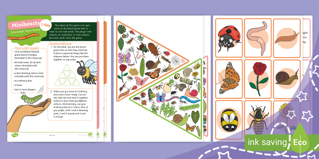 Minibeast I-Spy Scavenger Hunt Game
