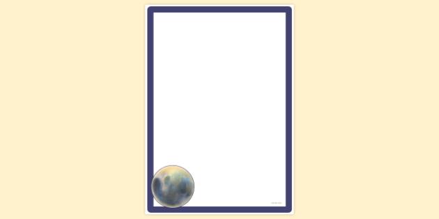 FREE! - Pluto Page Border | Page Borders | Twinkl