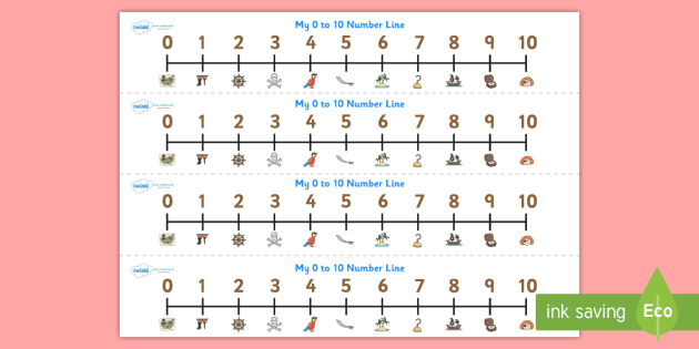 Pirates Number Line (0-10) (teacher made)