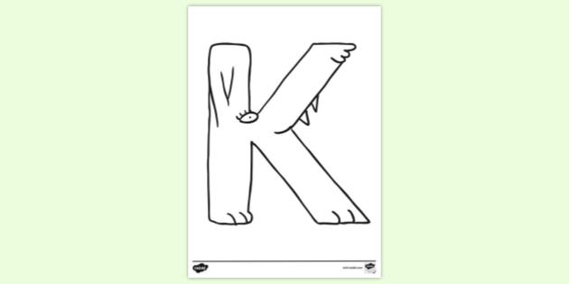 Letter K Colouring Page | Colouring Sheets