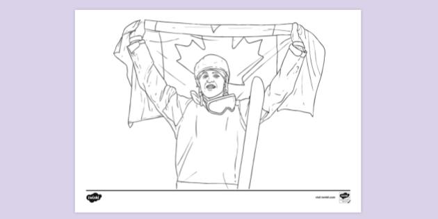 FREE! - Alex Bilodeau Colouring Sheet | Colouring Sheets