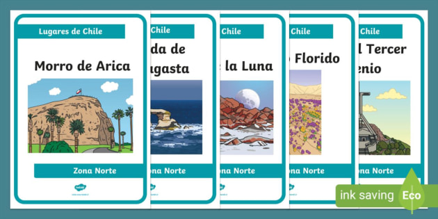 Póster: Lugares de Chile Zona Norte (teacher made)