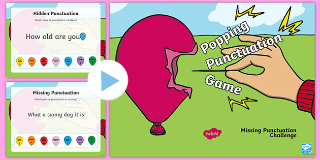 Popping Punctuation PowerPoint Game (teacher made)