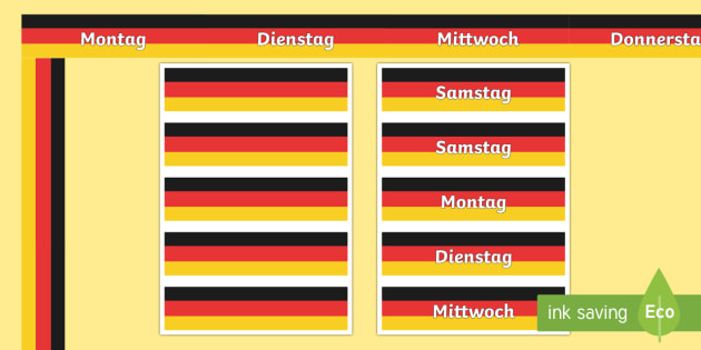 German Days Of The Week Display Border (teacher made)