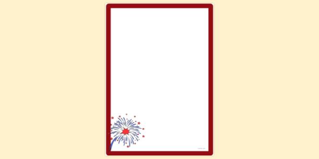 FREE! - Firework Page Border (teacher made)