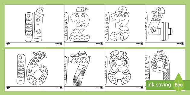 👉 The Adventures of Numbers 11-19 Colouring Sheets