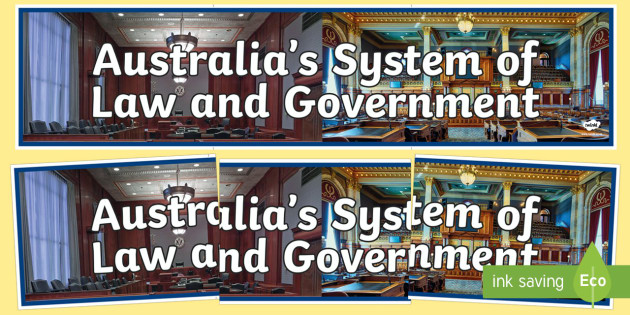 Australia's System of Law and Government Display Banner-Australia