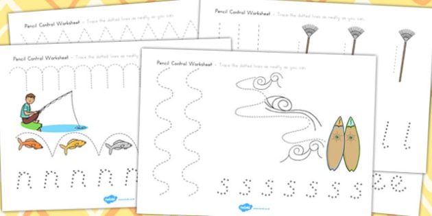 FREE! - Spring Pencil Control Worksheets (teacher made)