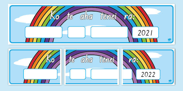 Today's Day, Month in Te Reo Māori - Yearly Wall Calendar 2021-2024