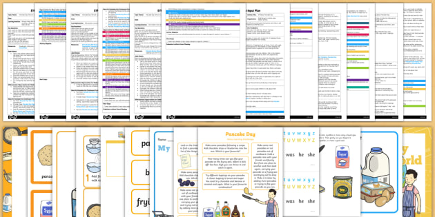 Eyfs Pancake Day Adult Input Planning And Resource Pack