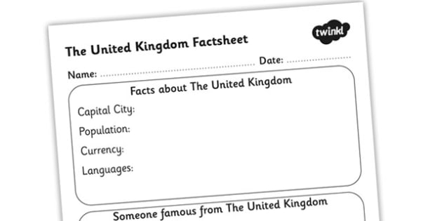 The United Kingdom Factsheet Writing Template
