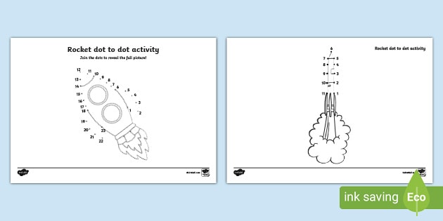 FREE! - Connect the Dots Rocket Activity - Educational Resources