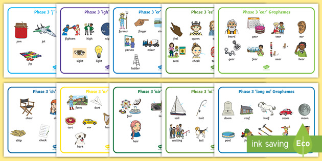 Phase 3 Grapheme Word Mat Resource Pack (teacher made)