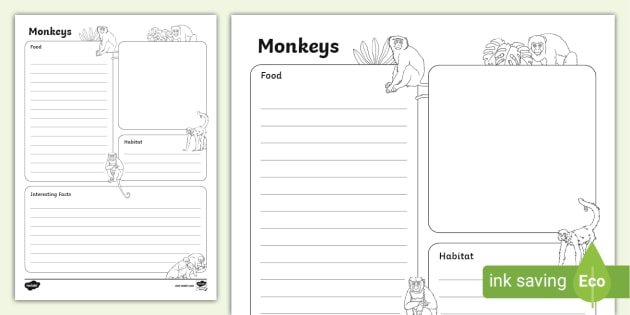 Monkeys Fact File (Teacher-Made)