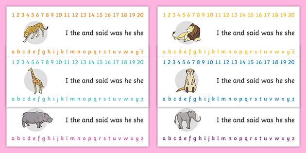 FREE! - Combined Alphabet and Number Strips (Safari)