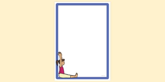 FREE! - Simple Blank Yoga Page Border | Save time planning