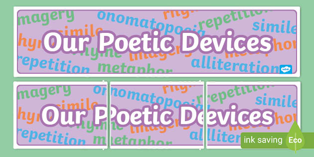 Poetic Devices Display Banner (teacher made)