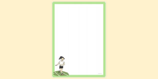 * NEW * Simple Blank Running Race Page Border | Page Borders | Twinkl
