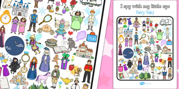 Fairy Tale Themed I Spy with My Little Eye Activity - ESL Fairy Tales