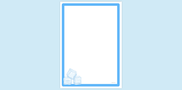 FREE! - Ice Cube Page Border | Page Borders | Twinkl