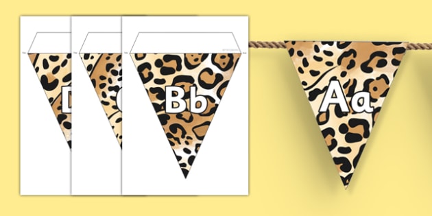 👉 Jaguar Pattern Themed Alphabet Bunting (teacher made)