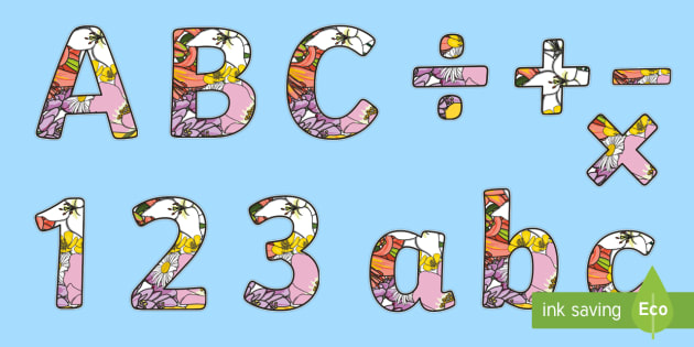 Flowers Display Lettering (teacher made)