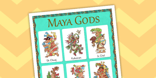 Maya Gods Vocabulary Poster (teacher made)
