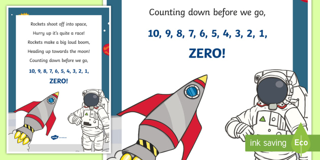 Rockets Mathematics Counting Display Poster