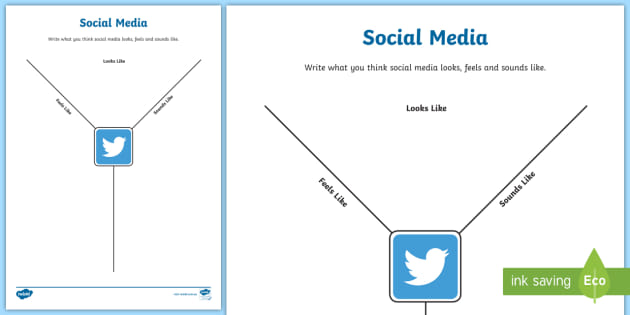 Social Media Y Chart Worksheet (teacher made)
