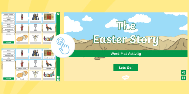 The Easter Story Interactive Word Mat Activity