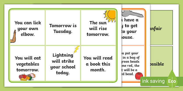 Chance and Uncertainty Bingo (teacher made)