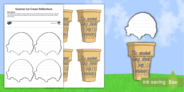 Summer Ice Cream Reflections (teacher made)