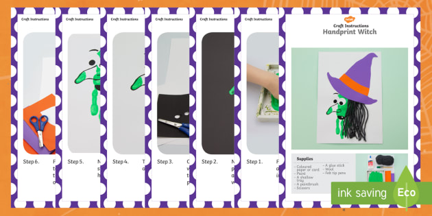 Handprint Witch Craft Instructions