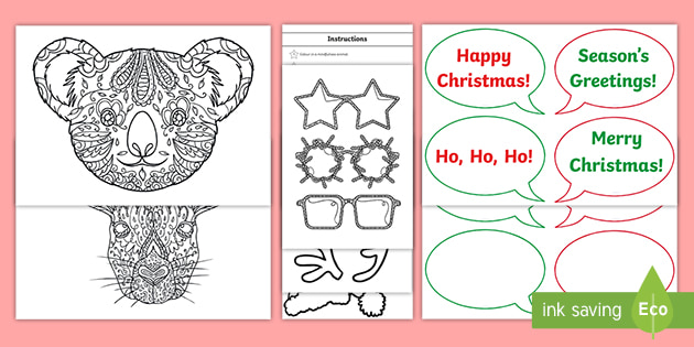 FREE! - Christmas Mindfulness Australian Animals Craft Activity