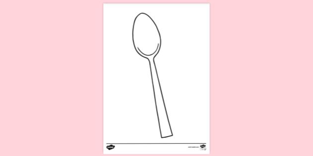 FREE! - Spoon Colouring Sheets | Colouring Pages
